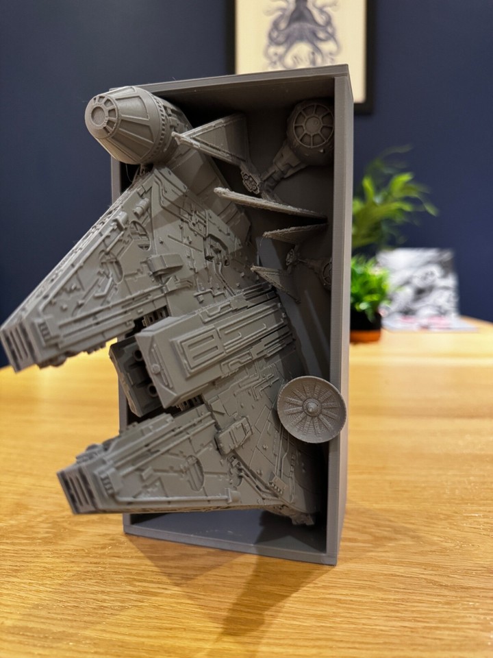 Star Wars Millennium Falcon battle, Book Nook, 3D printed | eBay UK