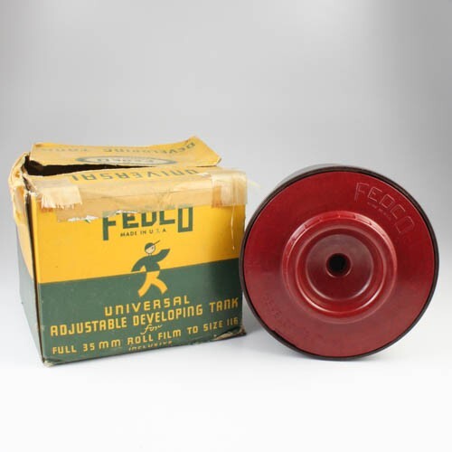 Fedco Adjustable Darkroom Film Developing Tank - Vintage Red & Brown ...
