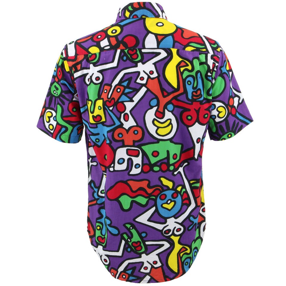 Mens Shirt Loud Originals REGULAR FIT Dance Purple Retro Psychedelic ...