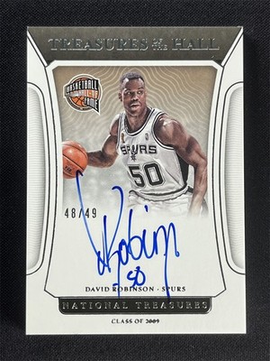 2021-22 Panini National Treasures Of The Hall David Robinson Autographs ...