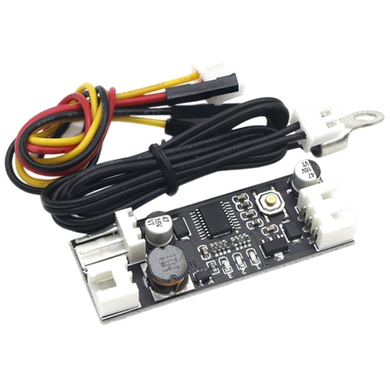 DC12V PWM Speed Controller Fan Speed Governor 2-3Wire Temperature ...