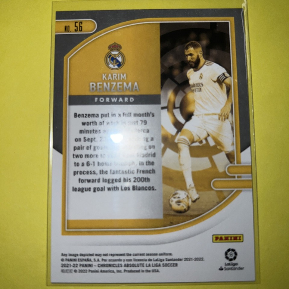 2021-22 Panini Chronicles Absolute Karim Benzema #56 Real Madrid | eBay