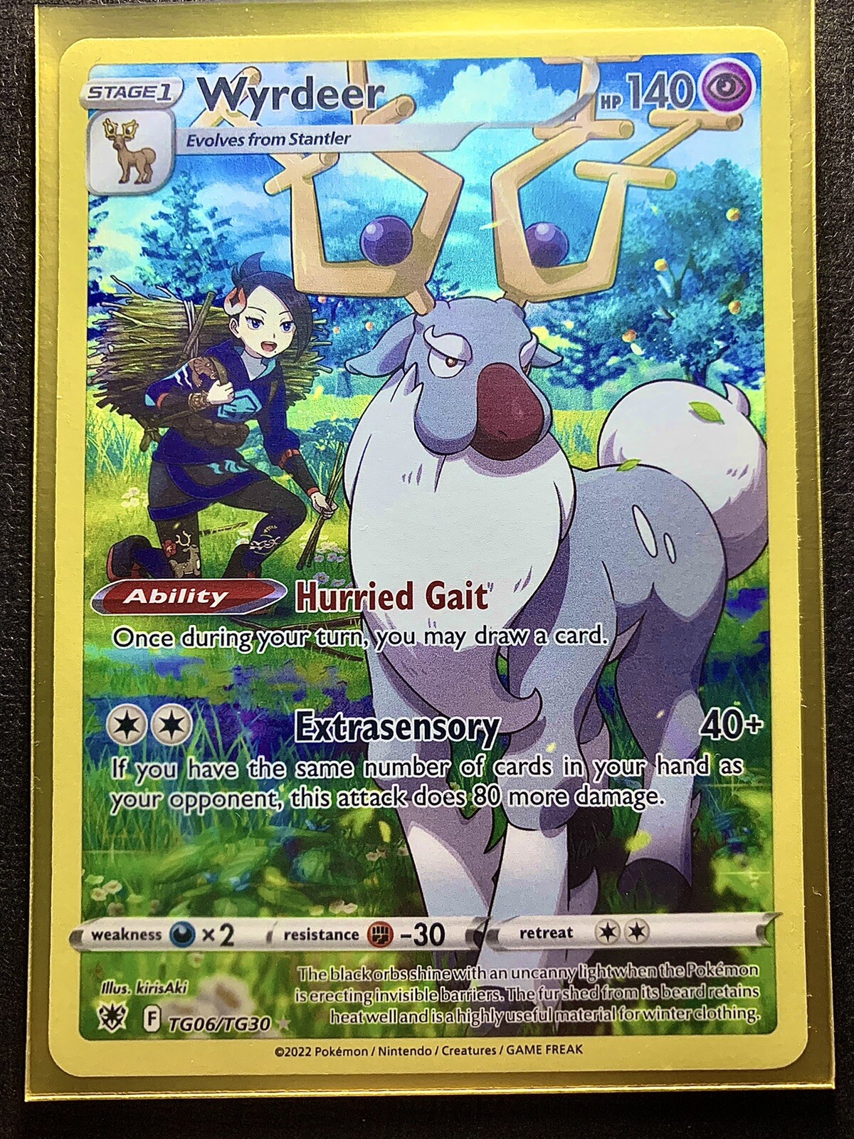 Wyrdeer TG06/TG30 Full Art Astral Radiance Pokemon TCG Card NM - Mint ...