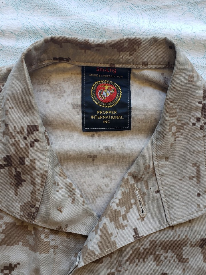 Marine Corps USMC Desert Digital Digi MARPAT Camo Blouse Small Long BDU ...