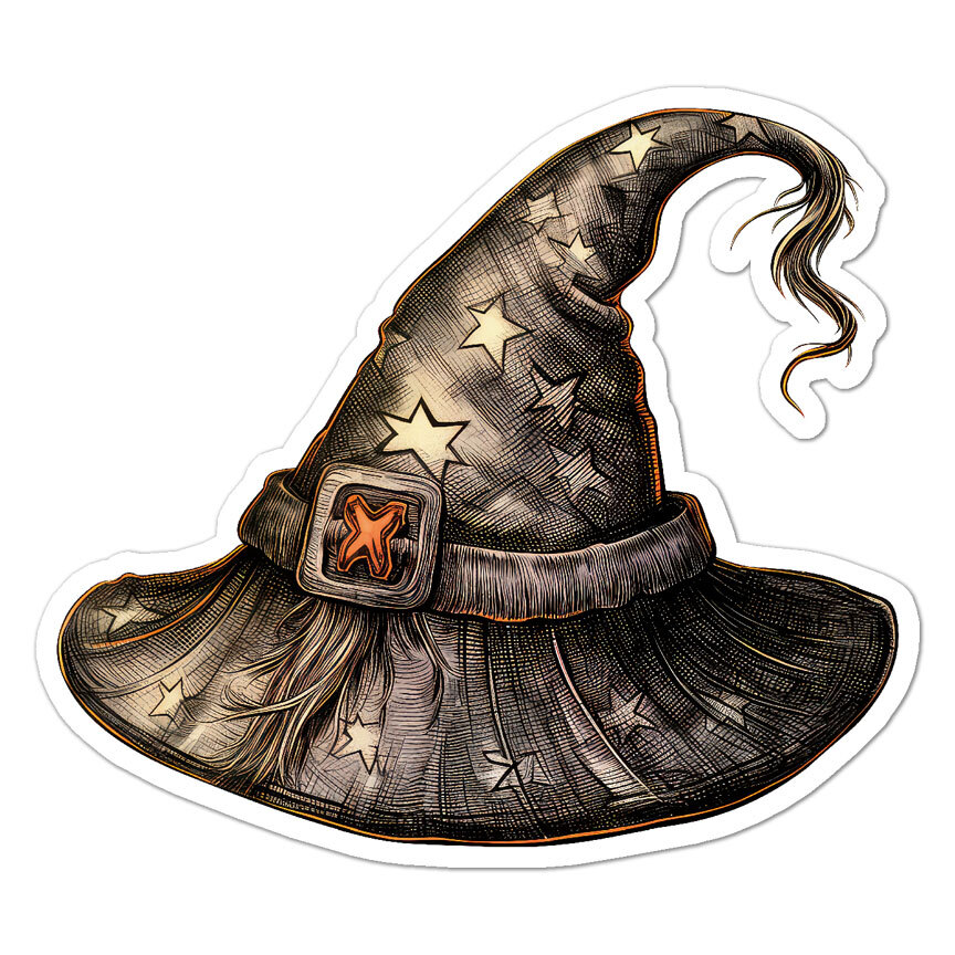 Witch Hat Salem, Vinyl Decal Sticker, Indoor Outdoor, 3 Sizes, #9429 | eBay
