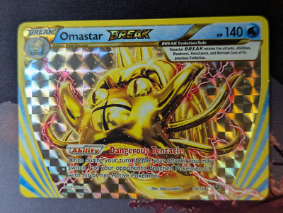 Omastar Break 19/124 Fates Collide Ultra Rare Holo Pokemon Card TCG ...