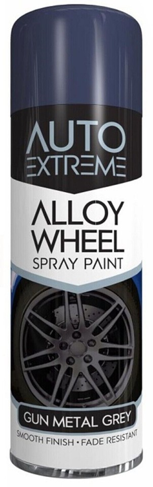CAR ALLOY SPRAY PAINT CAR WHEEL SCRATCH RESISTANT BLACK SILVER GUN ...