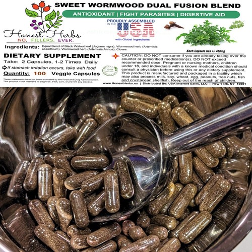 Sweet Wormwood Dual Fusion Cleanse Blend - Worm & Parasite Veg ...