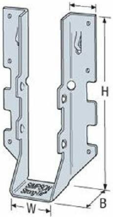 Simpson Strong-Tie LUS26-3, 2 x 6 Triple Shear Face Mount Hangers 25 Pk ...