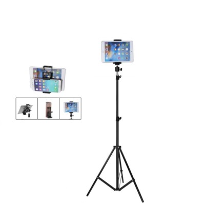Fodoto 7 Ft/2m Adjustable Selfie Stand Tripod + Ball Head & Tablet ...