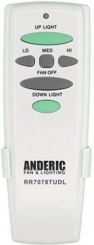 Anderic UC7078T for Hampton Bay Ceiling Fans - Remote Control with Wall ...
