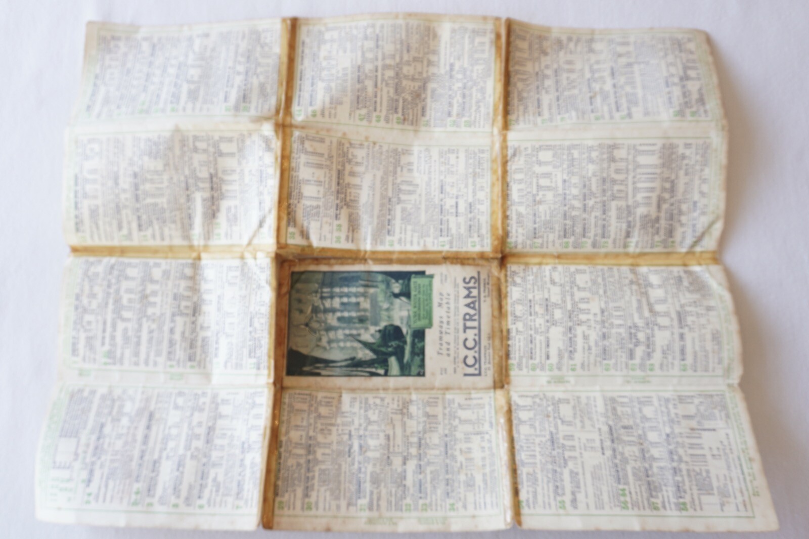 May 1933 LCC Trams Map & Guide Timetable | Grelly UK