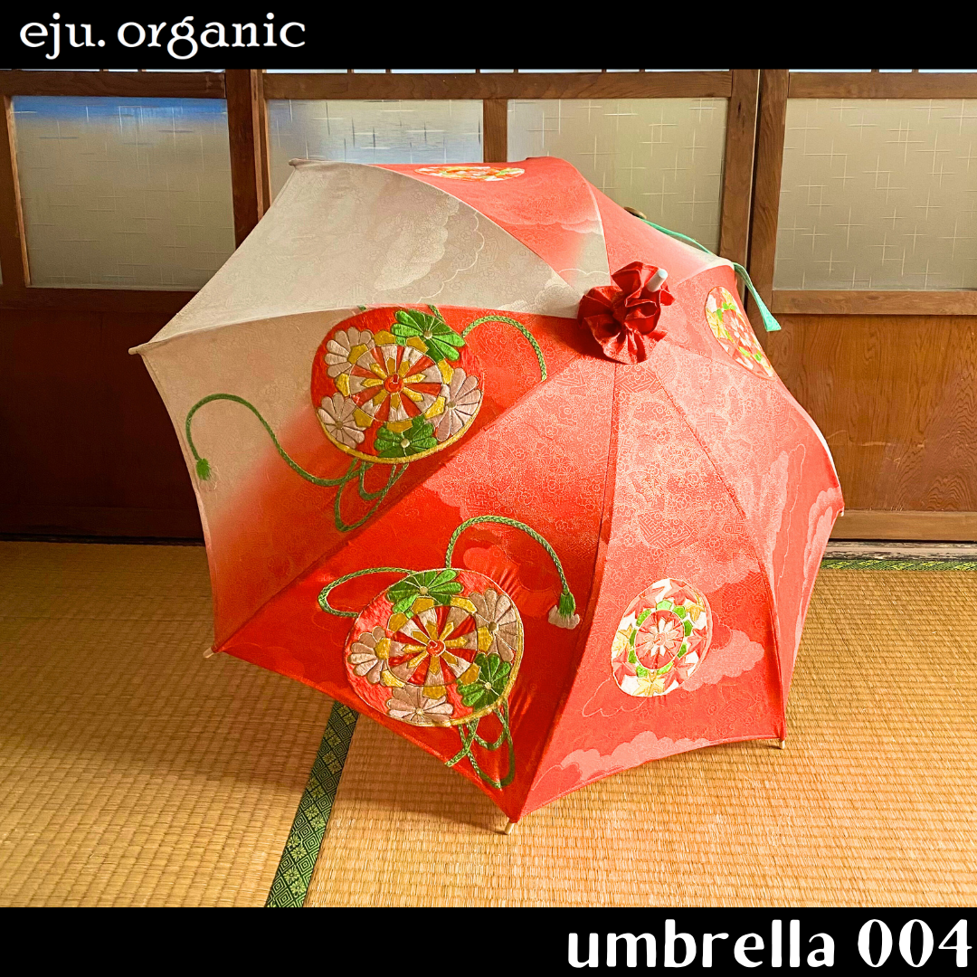 (kimono umbrella 004) parasol made from vintage 753kimono (japan) art ...