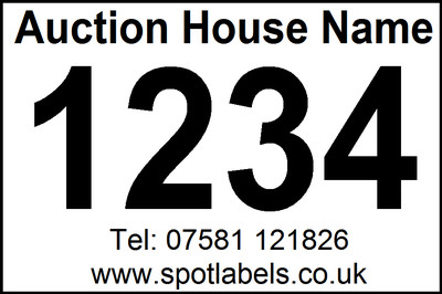 Roll 200 Personalised Auction Lot Number Sequential Sticky Labels, No ...