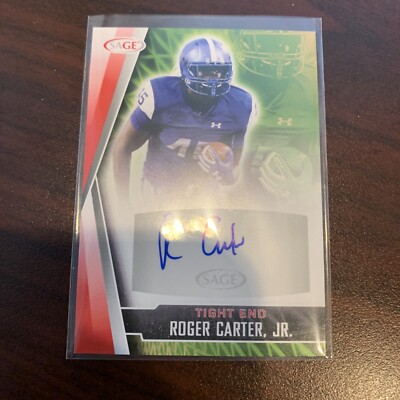 Roger Carter Jr. 2022 Sage Hit Red Parallel Auto Rookie Card #A-RCJ | eBay