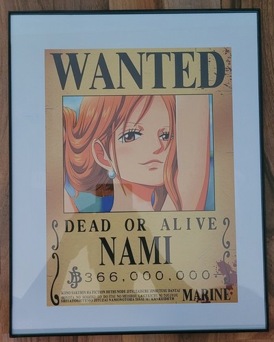 Framed Nami Wanted Dead Or Alive Bounty Poster | eBay