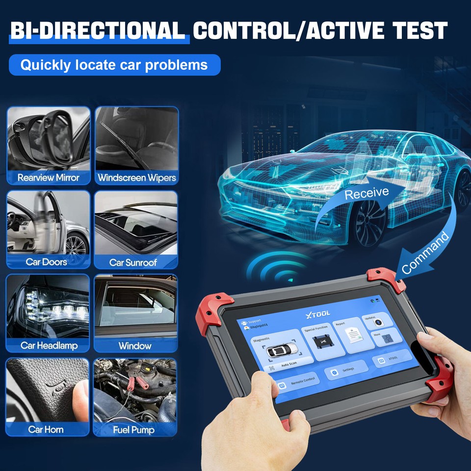 2025 XTOOL D7 Car Bi-directional Scanner Full System Diagnostic Key ...
