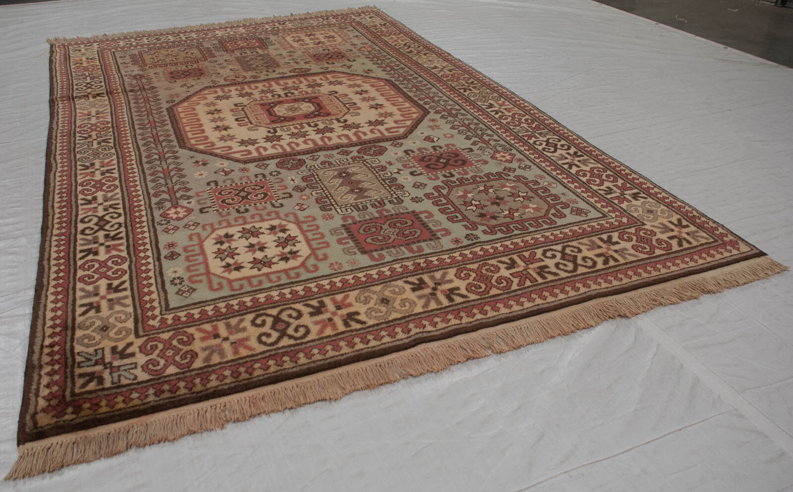 RRA 6x9 vintage Siberian Caucasian Rug Light Blue 27494 | eBay
