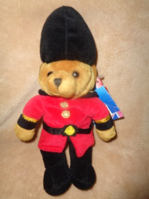 Bear United Kingdom Guardsmen Royal Guard Soldier Red Jacket 10" Plush ...