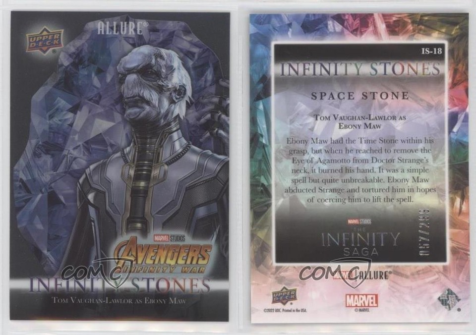 2022 Marvel Allure Infinity Stones Space Stone Tom Vaughan-Lawlor Ebony ...
