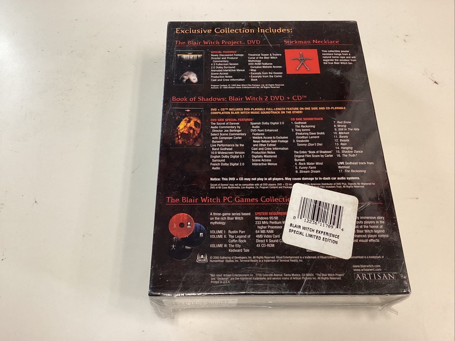 The Blair Witch Experience Brand New Sealed DVD Set With Necklace 1 2 PC Games | eBay