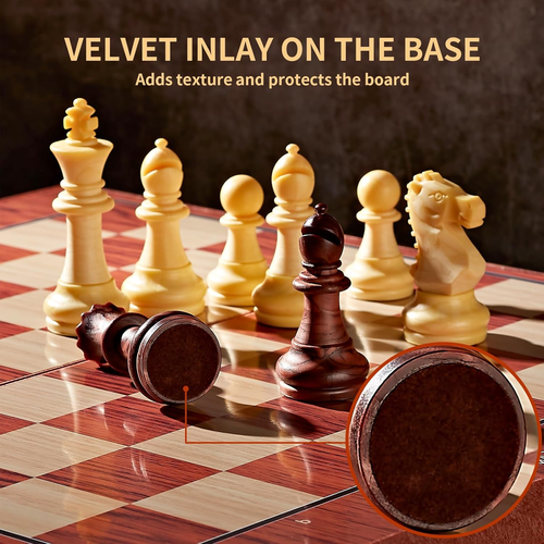 Magnetic Travel Chess Set 12 Inches Folding Chess Board with 2 Portable ...