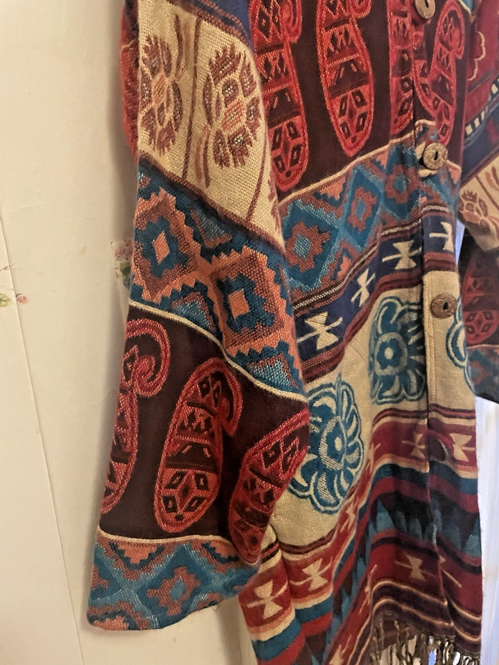 Women 's Nepal light wool jacket coat Boho s/m | eBay