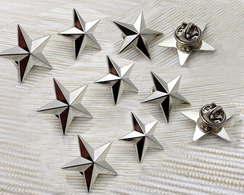 5 PAIRS WW2 US MILITARY ARMY AIR FORCE ONE STAR GENERAL RANK BADGE PIN ...