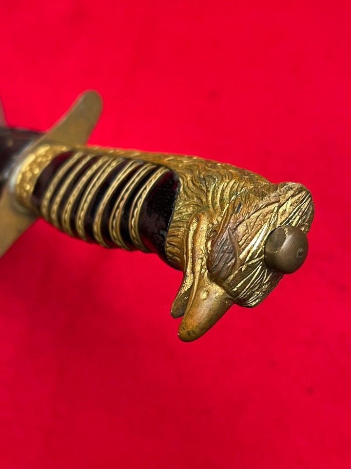 ITALIAN WWII FASCIST EAGLE HEAD LEADER DAGGER/KNIFE with Leather Sheath ...