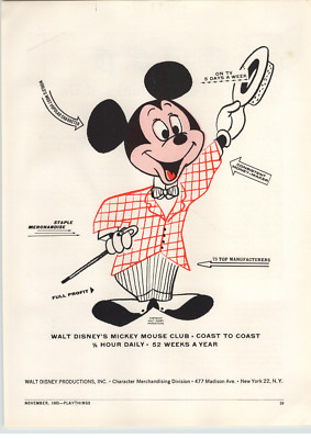 1963 PAPER AD Mickey Mouse Club TV Television Show Walt Disney ...