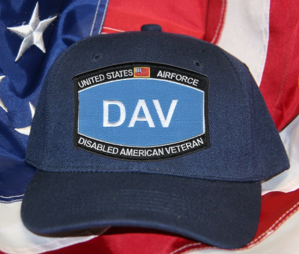 DISABLED AMERICAN VETERAN DAV USAF HAT PATCH CAP US AIR FORCE PIN UP ...