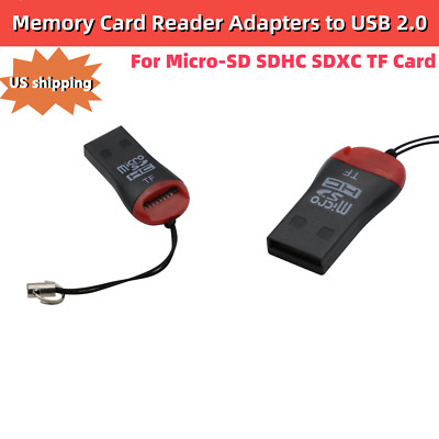 Memory Card Reader Adapters to USB 2.0 Adapter For Micro-SD SDHC SDXC ...