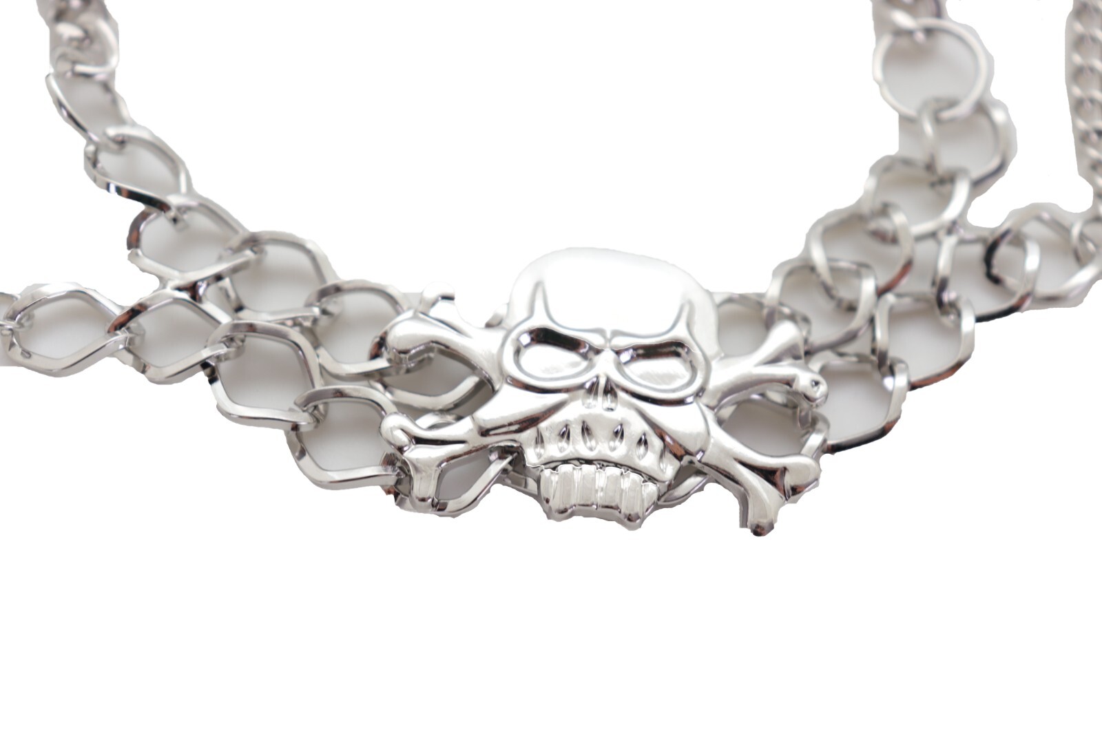 Women Silver Metal Boot Chain Bracelet Western Shoe Charm Skull Jewelry ...