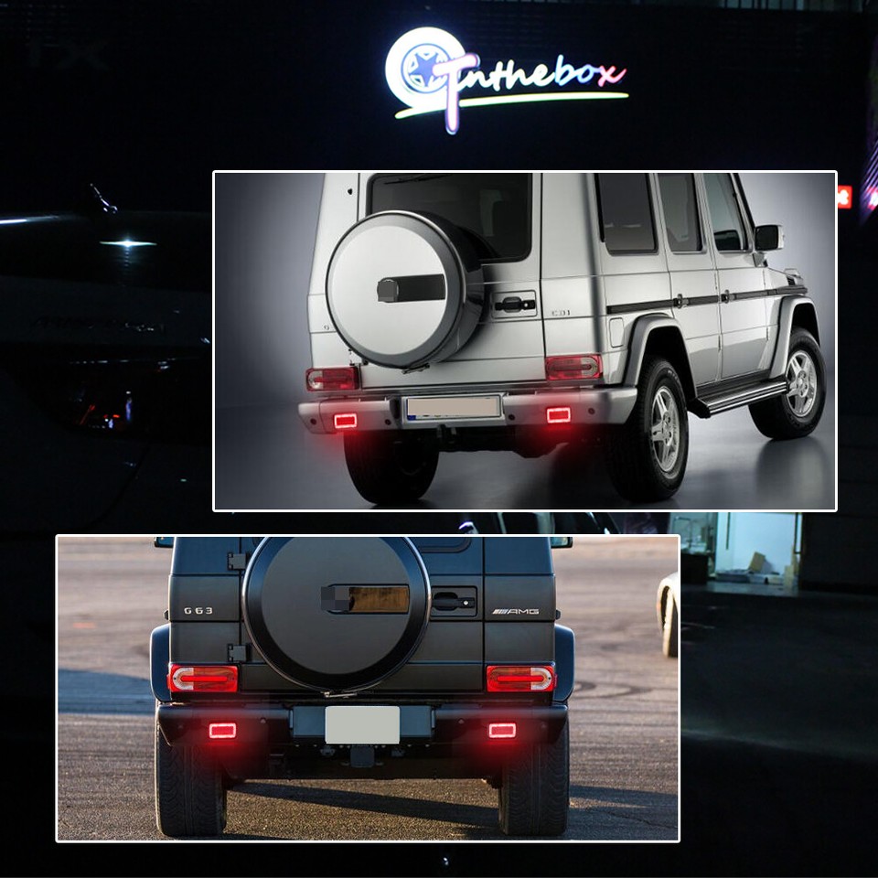 Smoked LED Rear Fog Reverse Lights For Mercedes Benz W463 G500 G550 G55 ...