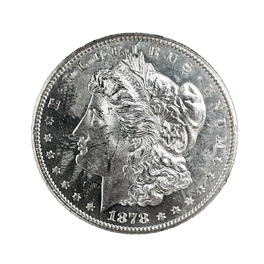1878-S OBV PL-Proof Like Morgan Dollar GEM BU. 90% Silver Coin # 1607 ...