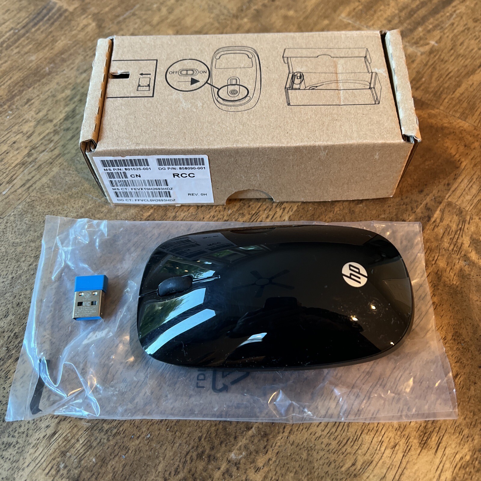 HP Vesuvius Wireless 2.4G Mouse New 801525-001 W/ Mini USB Receiver ...