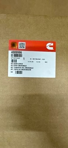 NEW GENUINE CUMMINS 4089996 GEAR COVER KIT 3800480 3400811 | eBay