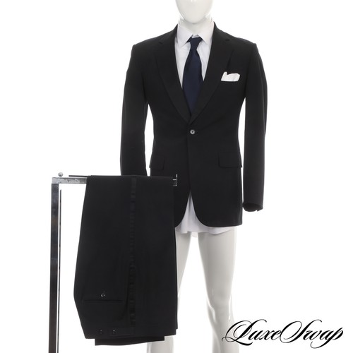 #1 MENSWEAR Vintage J. Press Made in USA Solid Black Satin Lapel Tuxedo ...