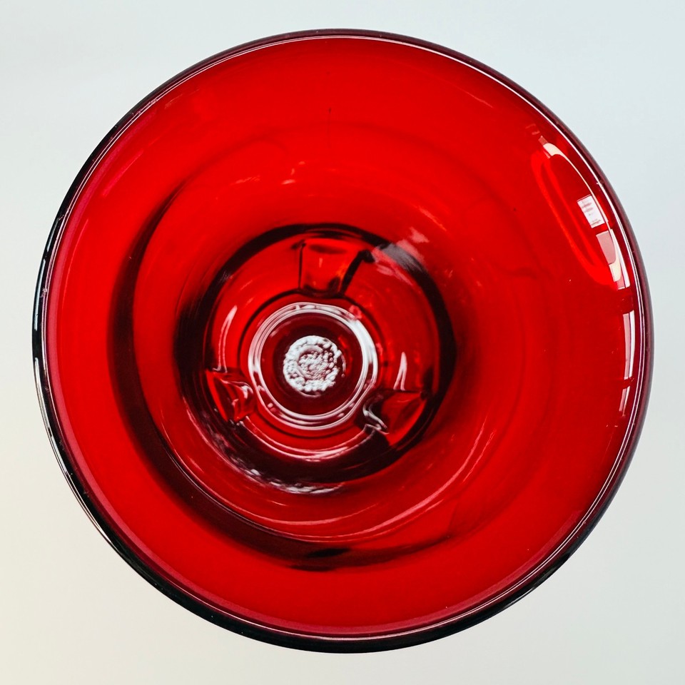 💠 Ruby Red Sanctuary Lamp Globe Hand Blown Glass 9.75” x 4.75 ...