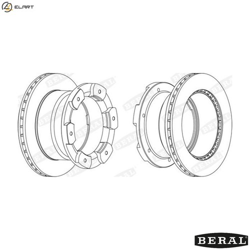 2x BRAKE DISC BCR332A FOR IVECO DAILY/Platform/Chassis/VI/LINE/Bus/Van ...