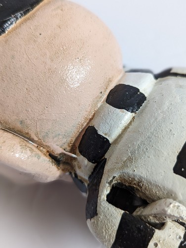 RARE VTG Cast Iron Bank Mechanical Money Box Bandit Prisoner Convict ...