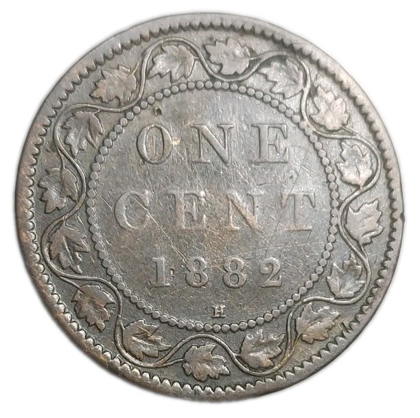 1882-H CANADA QUEEN VICTORIA BRONZE LARGE 1 CENT OLD VF COIN KM 7 | eBay