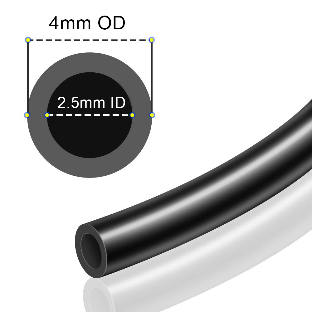 Pneumatic Air Line 4mm OD Black Pneumatic Nylon Tube 32.8ft Air Brake ...