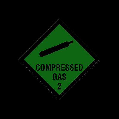 Compressed Gas Warning Plastic Sign or Sticker - 100x100mm | eBay UK