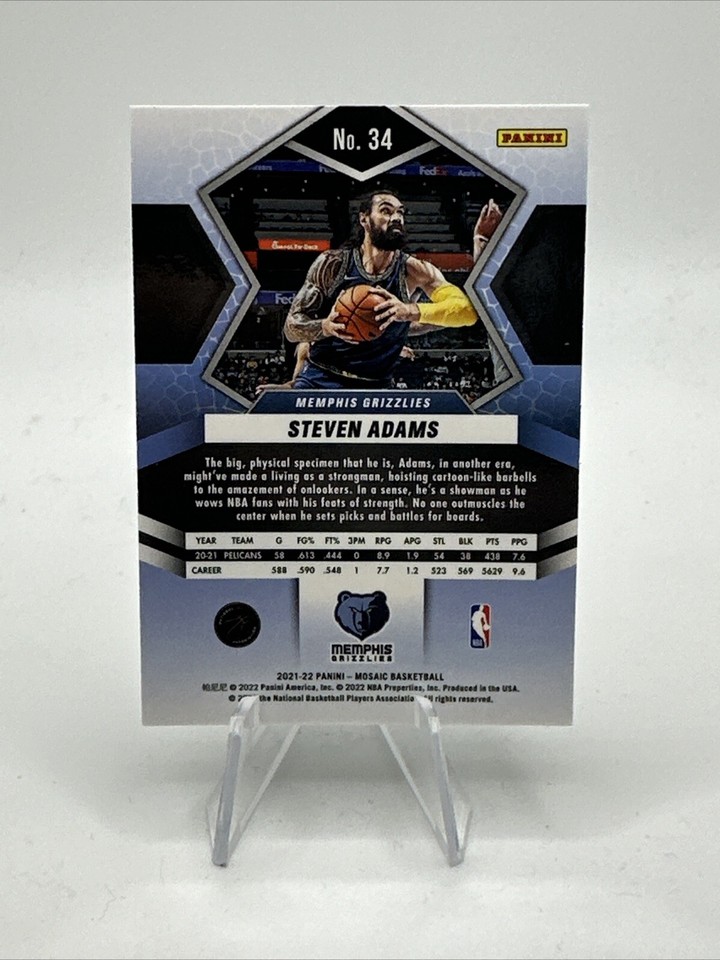 2021 Panini Mosaic Steven Adams #34 (EX) | eBay
