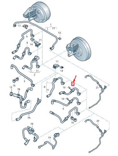 NEW AUDI A3 SPORTBACK 8P BRAKE VACUUM HOSE 1K0612041GP ORIGINAL | eBay