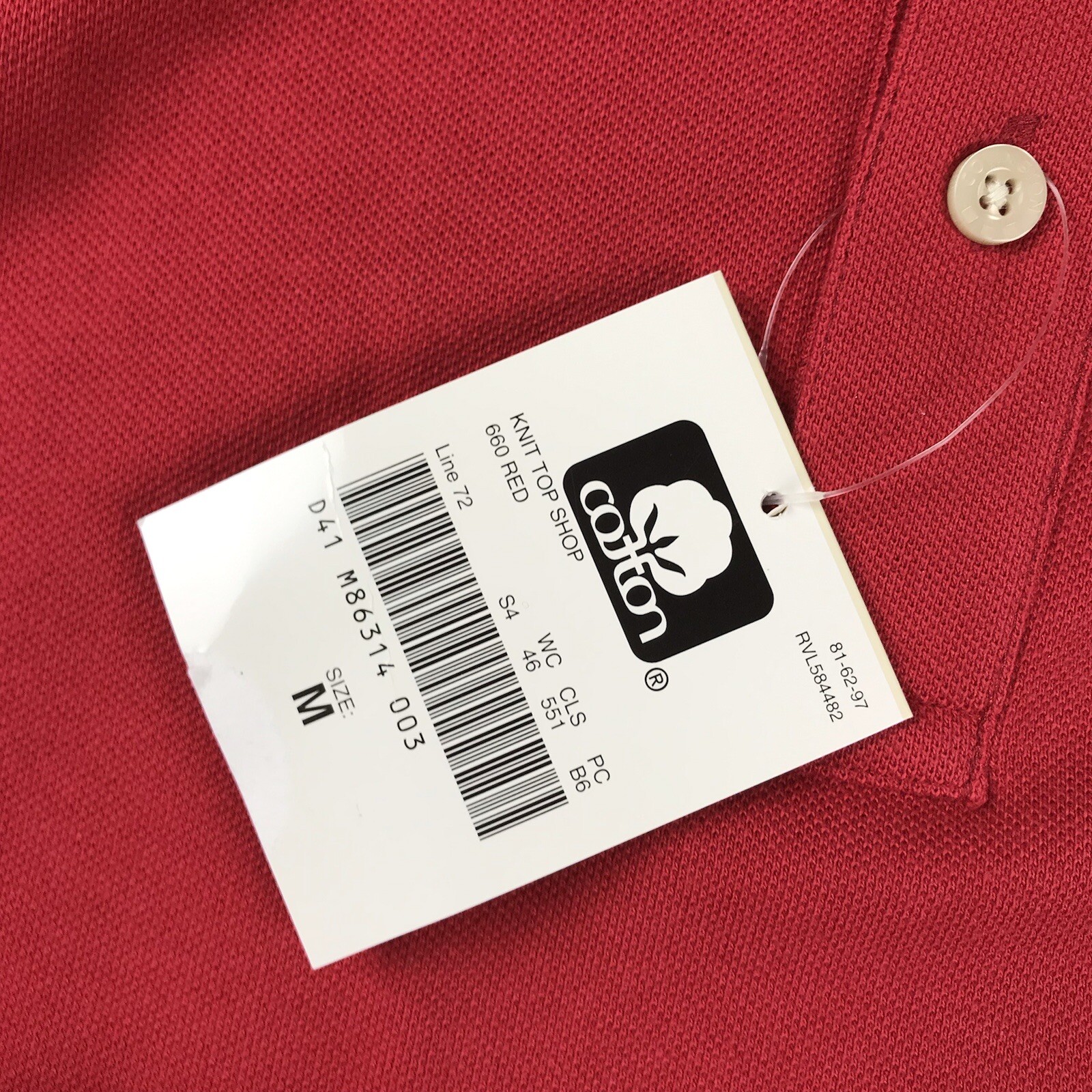 Covington Shirt Mens Medium Red Cotton Short Sleeves Performance Polo ...