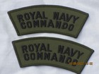 Shoulder Title: Royal Navy Commando, Commando Logo, Olive/Black, #1 | eBay