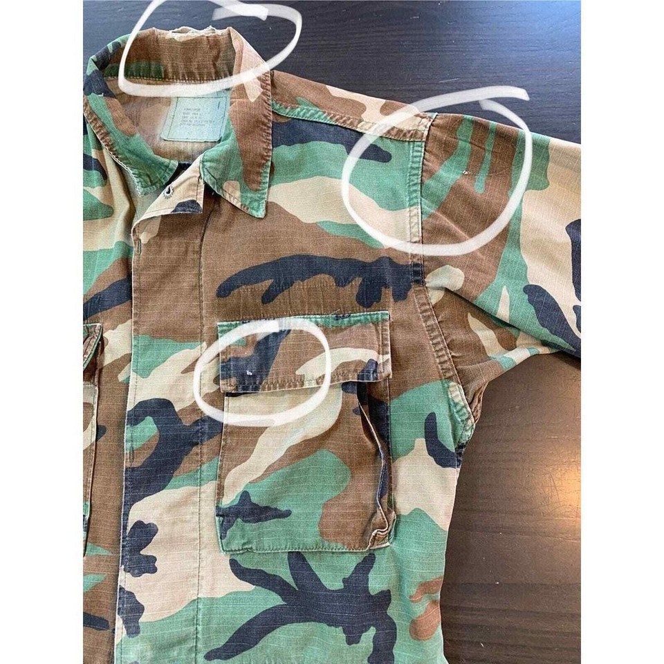 Army Coat XS Green Hot Weather Camouflage Woodland Tactical Combat ...