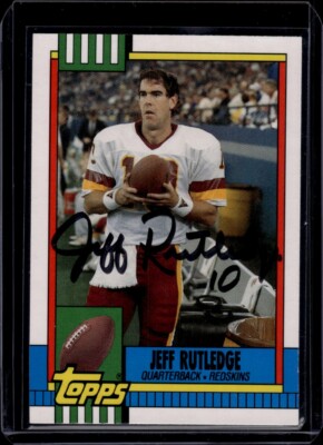1990 Topps Traded #123T Autographed Jeff Rutledge Trading Card | eBay